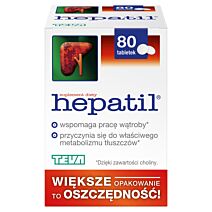 Hepatil 150 mg, Preparat wspomagający pracę wątroby, 80 tabletek