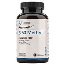 Pharmovit B-50 Methyl B-Complex Max+, 120 kaps.