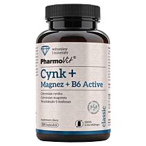 PHARMOVIT Cynk+Magnez+B6 Active kapsułki - 120 kaps.